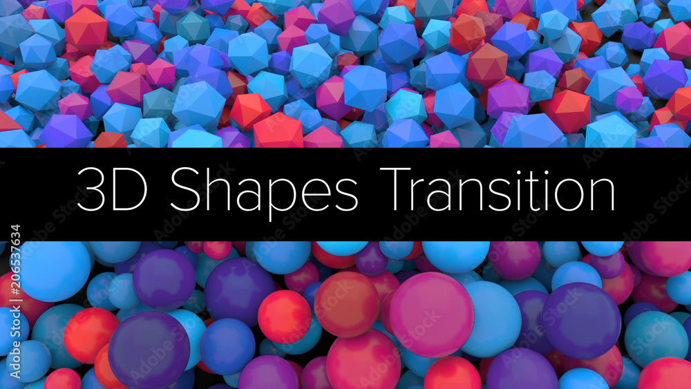 3d Shapes Reveal Transition Stock Template | Adobe Stock