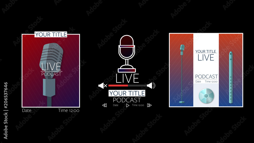 Podcast Titles Stock Template | Adobe Stock
