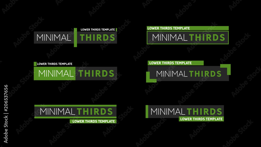 Six Minimal Lower Thirds Stock Template | Adobe Stock