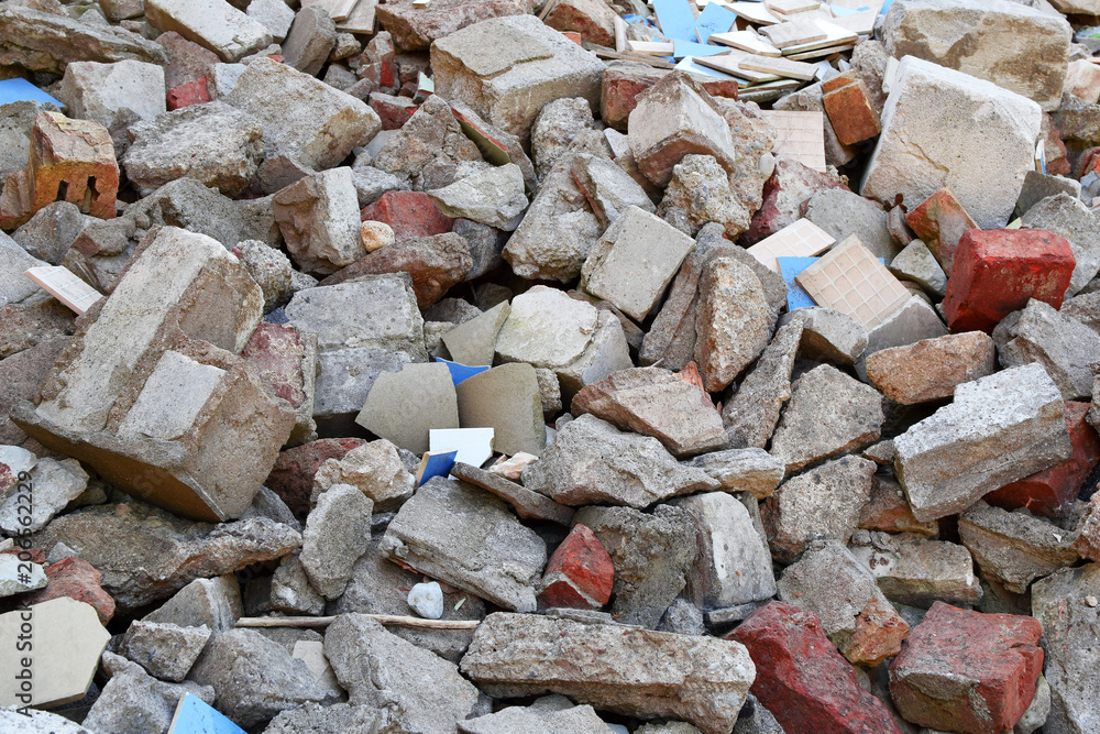 Pile Of Broken Bricks