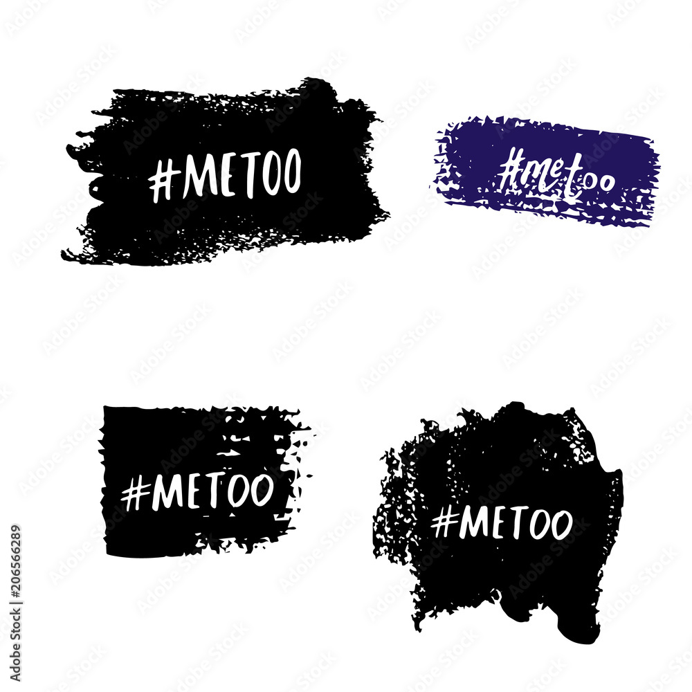 Hashtag Me too. Handwritten lettering Metoo. Vector illustration. Stock ...