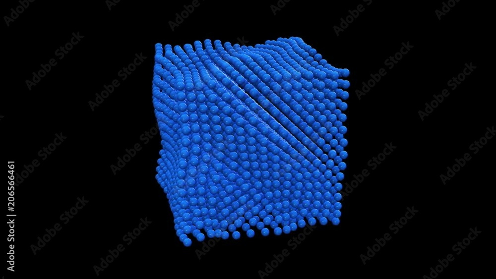 Different states of matter - solid 3d motion diagram. Set of matter ...