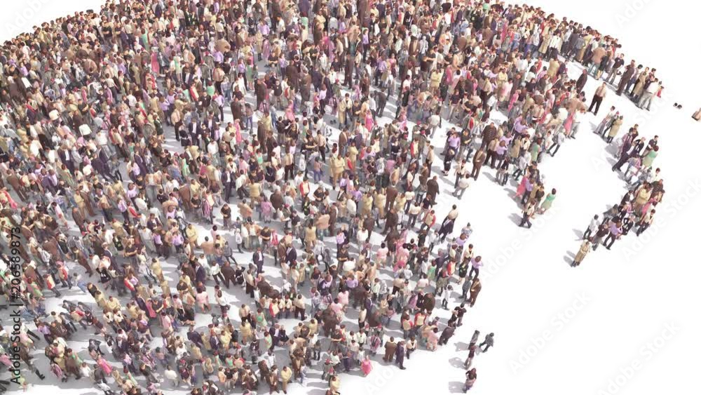 World of People. Thousands of People formed the World Map. Human ...