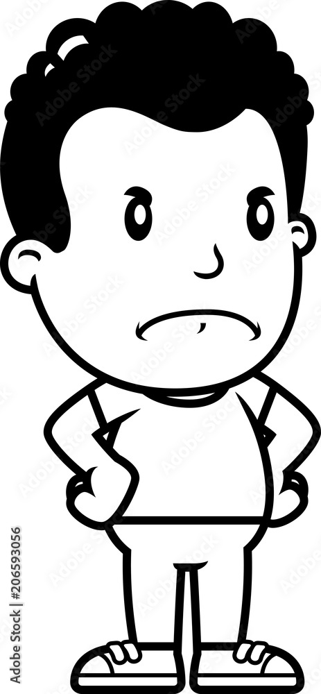 Cartoon Boy Mad
