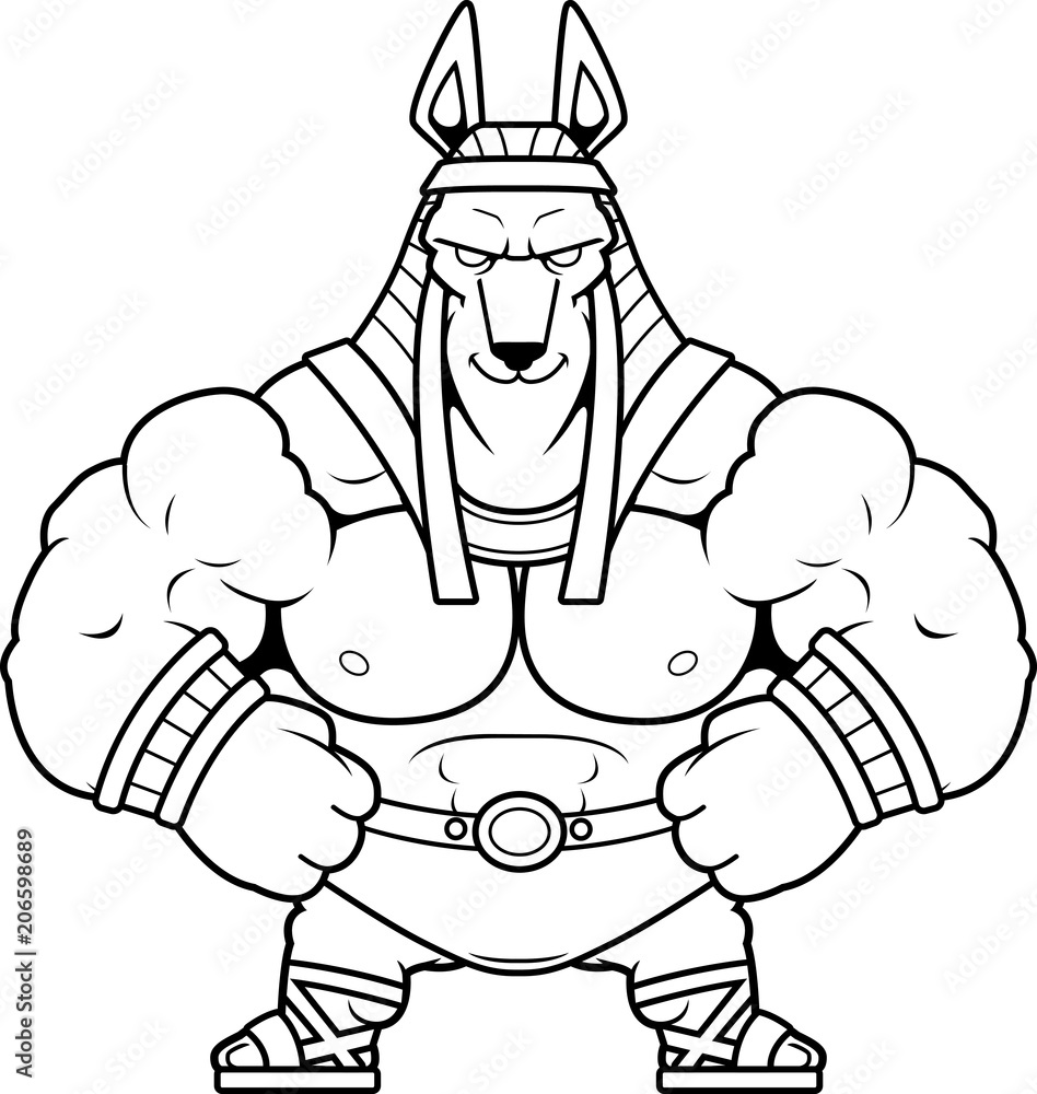 Cartoon Anubis Confident Stock Vector | Adobe Stock
