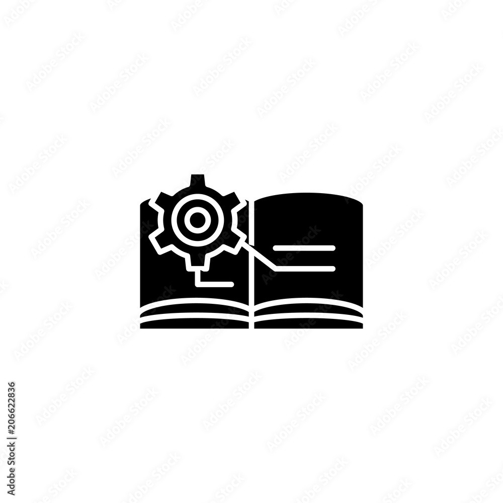 Technical documentation black icon concept. Technical documentation ... Technical documentation black icon concept. Technical documentation ...