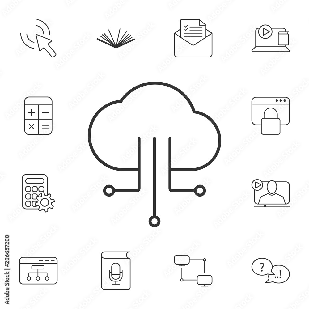 Cloud IOT Internet of Things icon. Simple element illustration. Cloud ...
