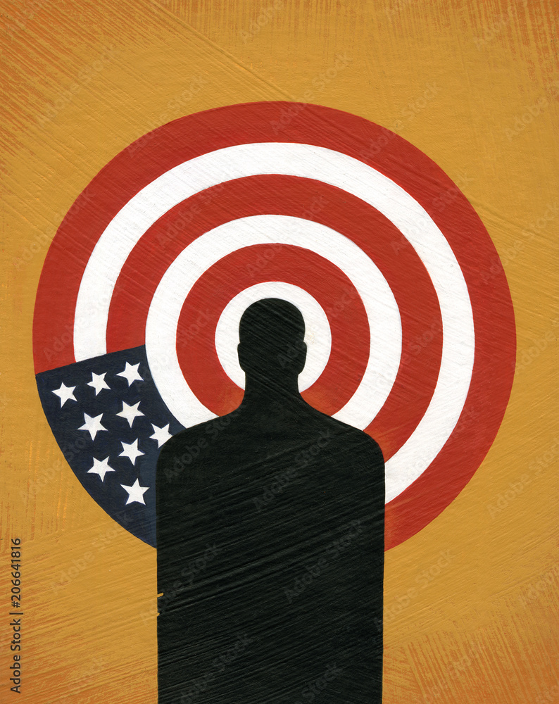 AN AMERICAN TARGET Stock Illustration | Adobe Stock
