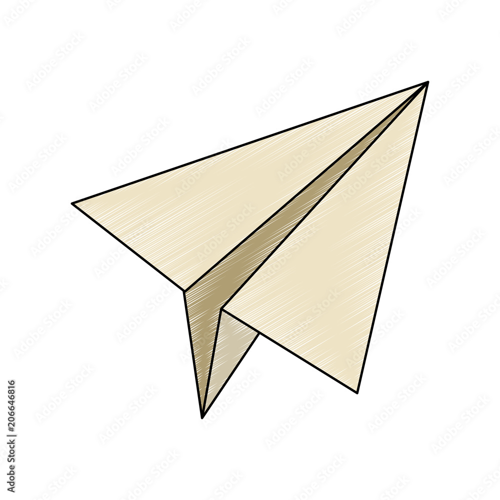 Paper plane cartoon vector illustration graphic design Stock Vector ...