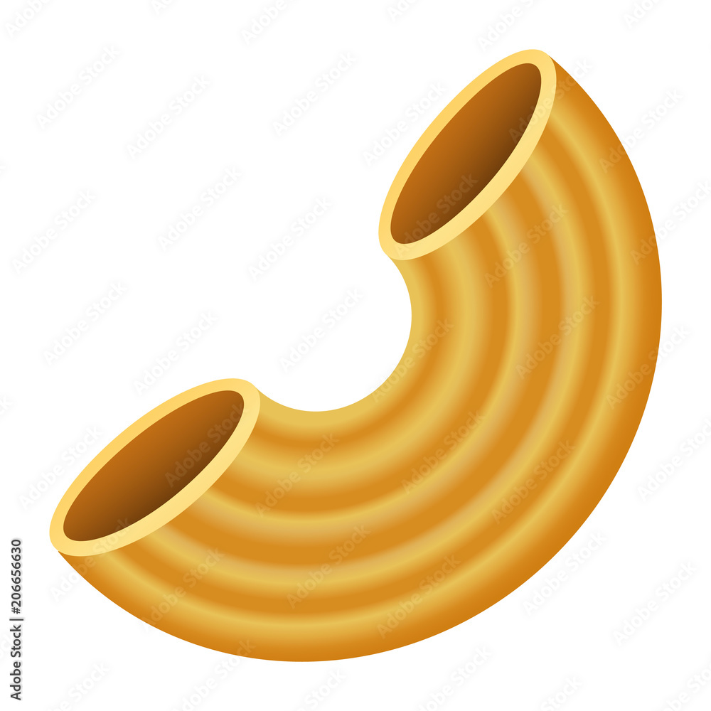 Maccheroni pasta mockup. Realistic illustration of maccheroni pasta ...