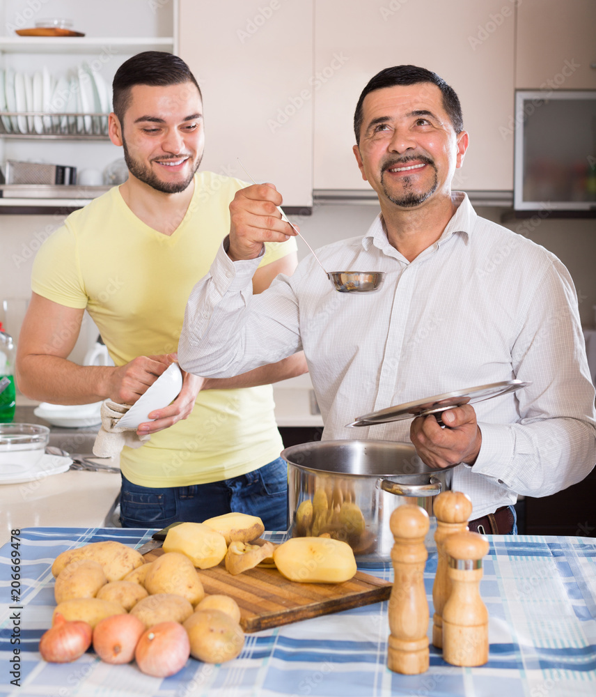 Men Cooking At Home