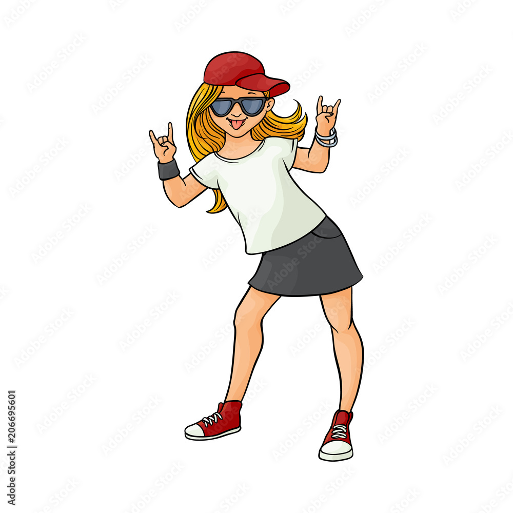 Heavy Metal Girl Cartoon