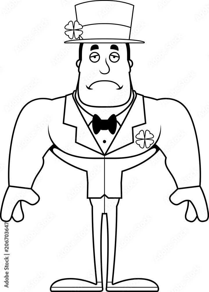 Cartoon Sad Irish Man Stock Vector | Adobe Stock