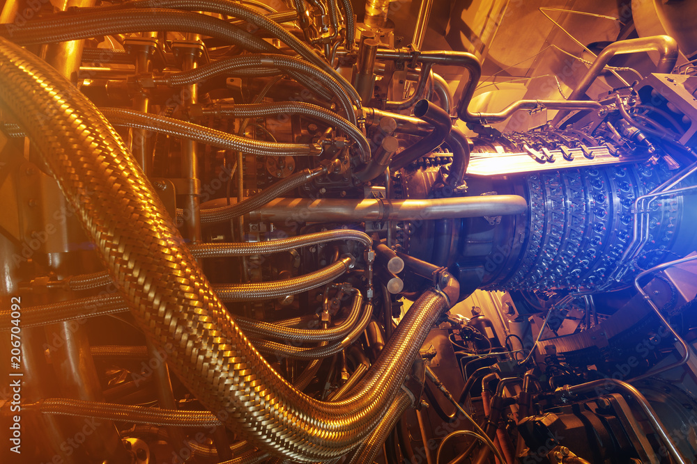 Gas turbine engine of feed gas compressor located inside pressurized ...