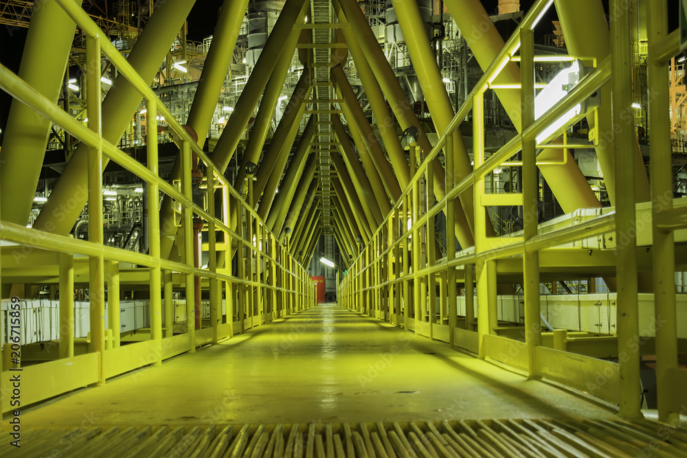 Stairway use on offshore platform. Walkway. Stock Photo | Adobe Stock