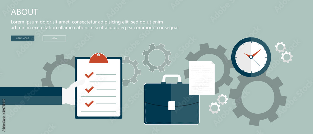 About Us concept. Flat vector illustration Stock Vector | Adobe Stock