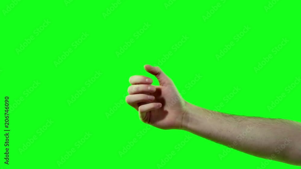 Video „Open and Closing Palm of Hand on Chroma Key Green Screen Set ...