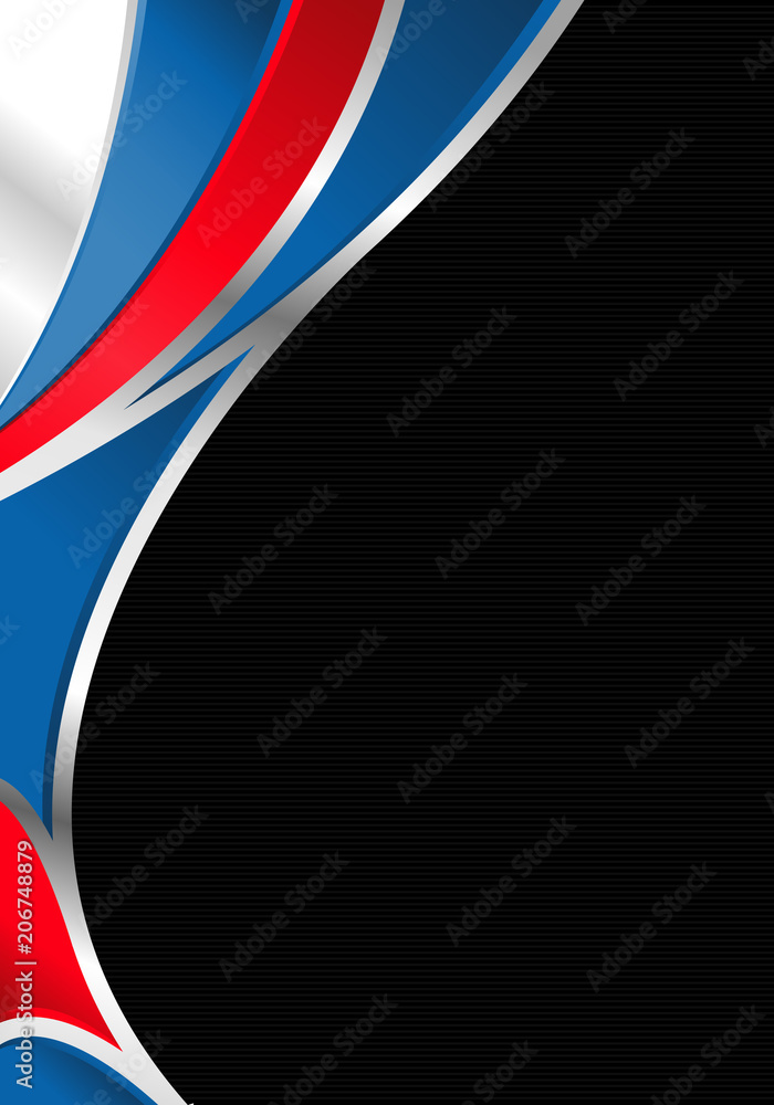 Abstract background with shapes with the colors of the flag of Russia ...