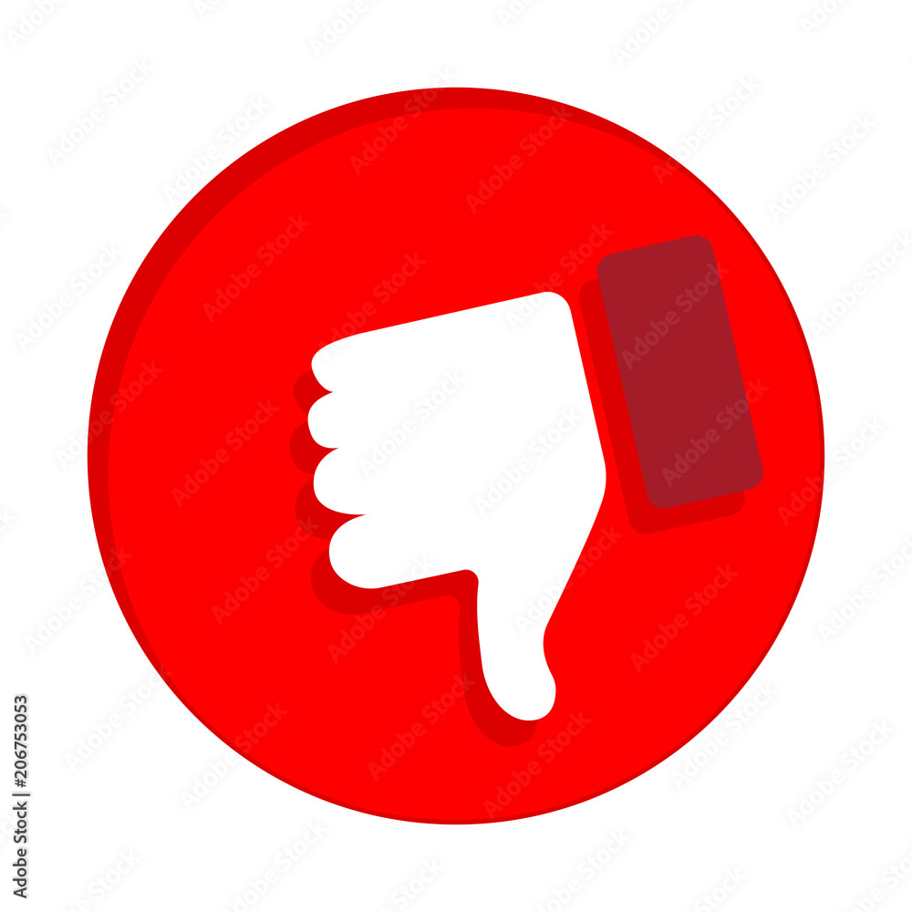 Red Dislike Symbol