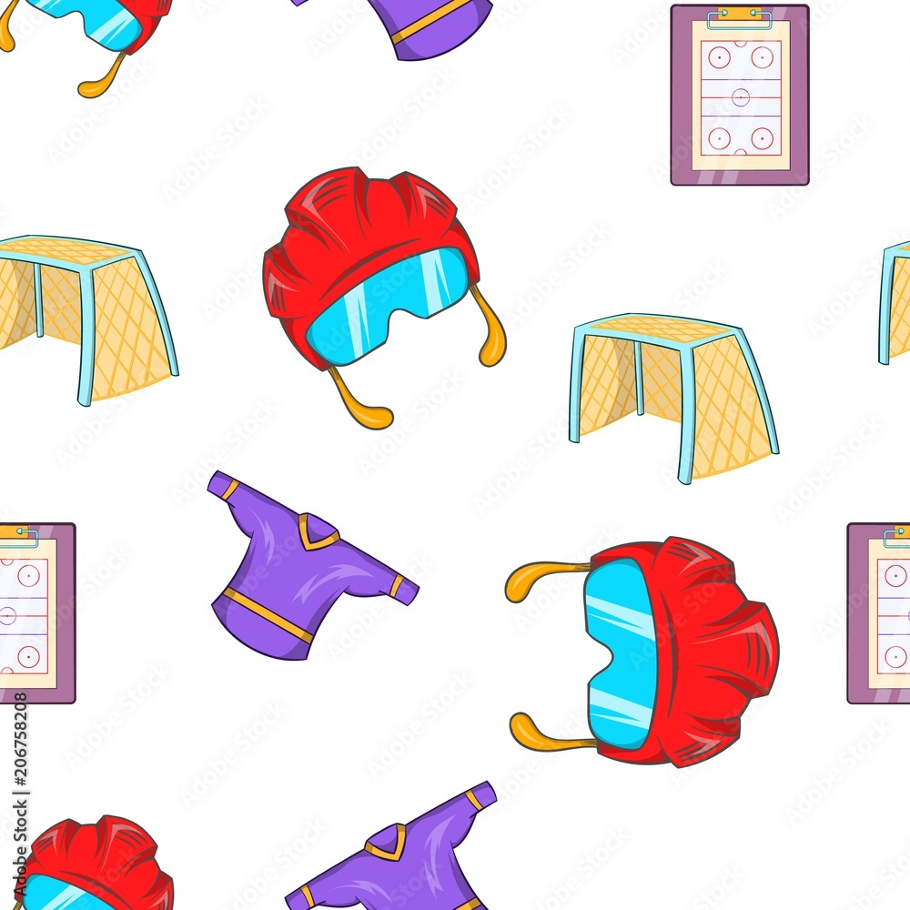 Ice fight pattern. Cartoon illustration of ice fight vector pattern for ...