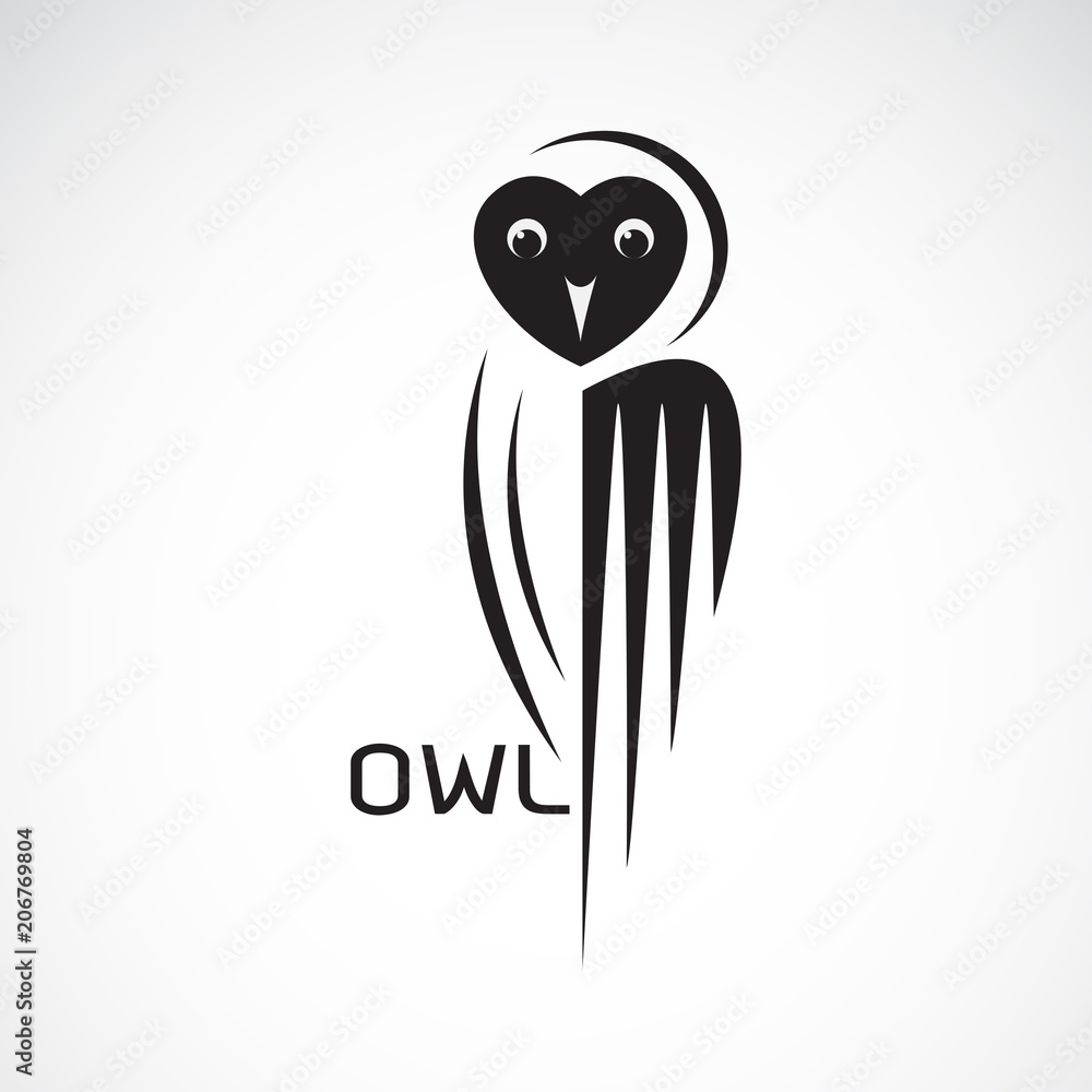 Vector of an owl design on white background, Bird, Wild Animals, Vector ...