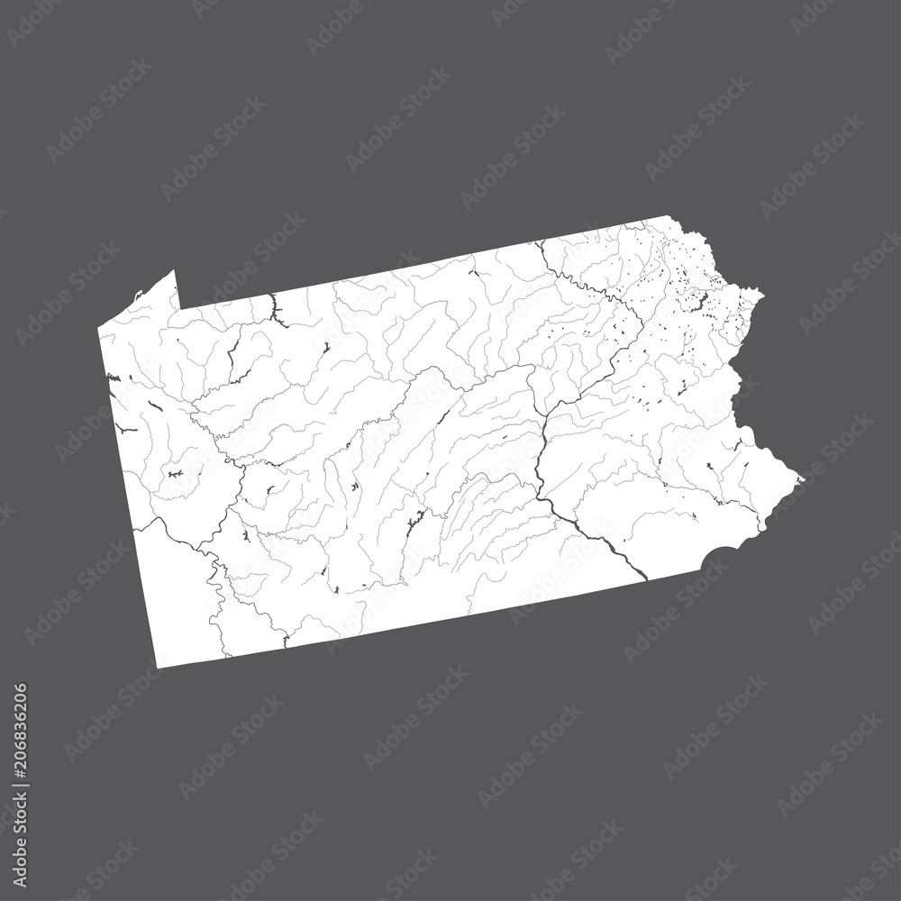 U S States Map Of Pennsylvania Rivers And Lakes Are Shown Please u-s-states-map-of-pennsylvania-rivers-and-lakes-are-shown-please
