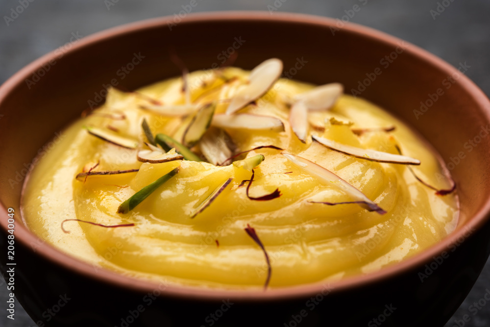 Shrikhand OR Srikhand is an Indian dessert made of strained yogurt ...
