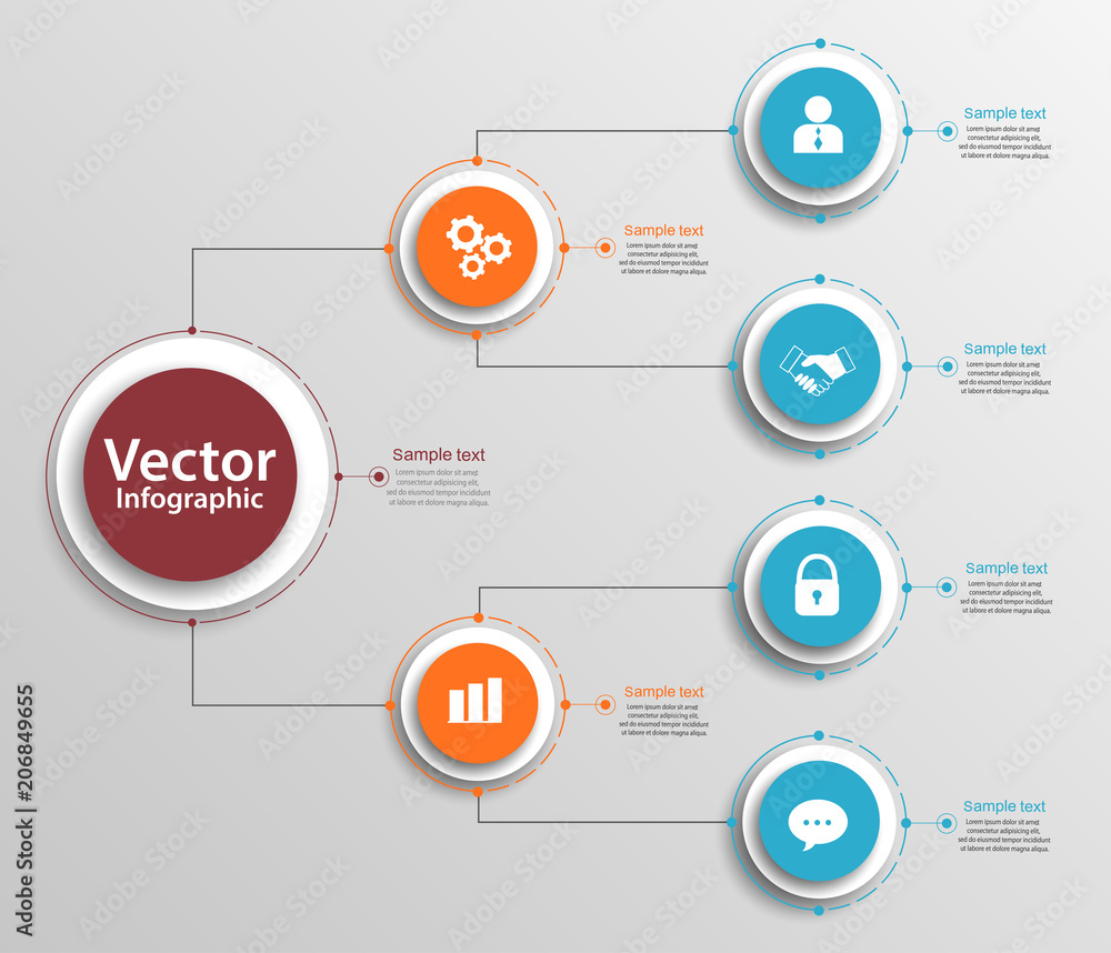 Business hierarchy organogram chart infographics. Corporate ...