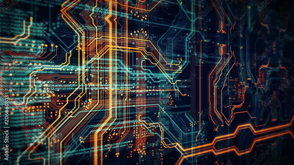 Technology background/Technology background of the abstract computer ...