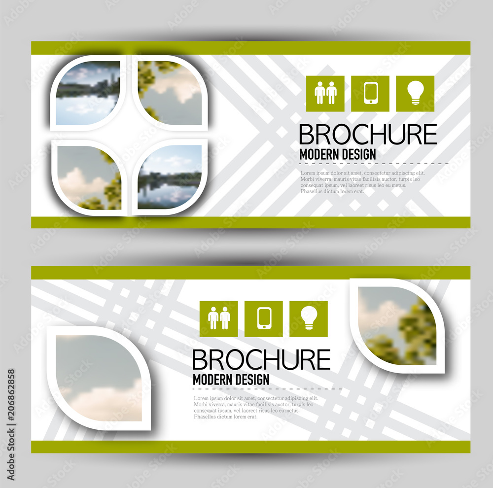 Set of banners for web advertisement or site headers. Print out ...