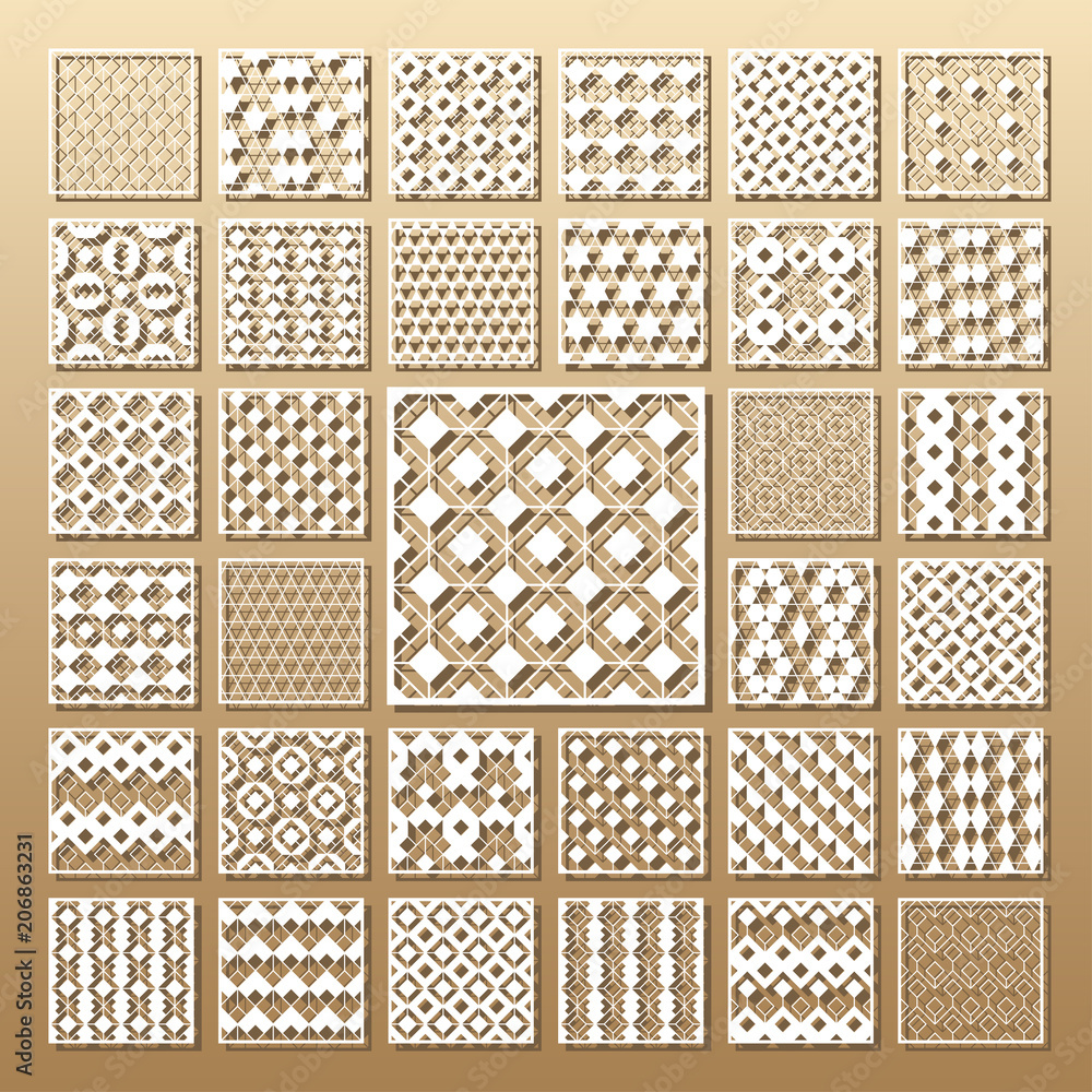 Laser cut vector panels Stock Vector | Adobe Stock