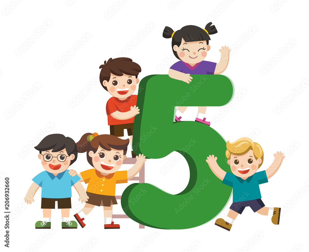 Back to School. Vector illustration set of school kids and colorful ...