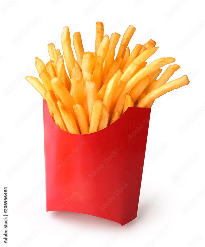 french fries in a paper cup Stock Photo | Adobe Stock
