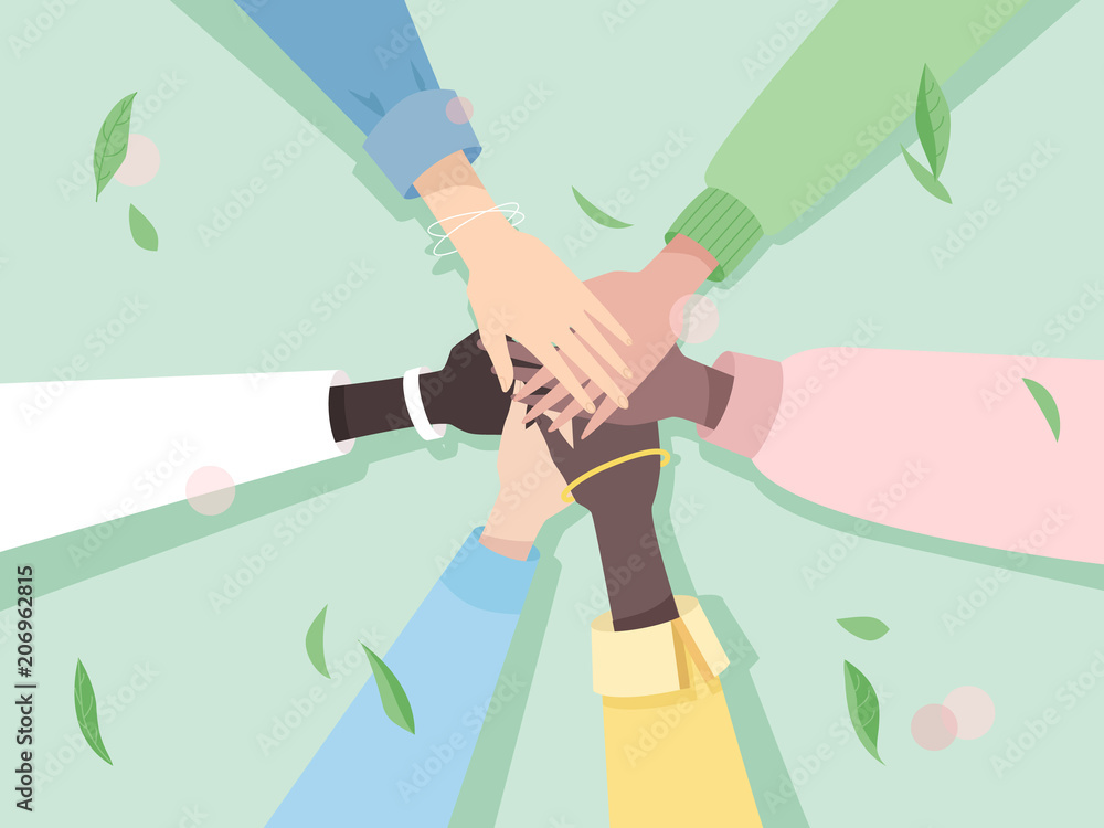 Teamwork concept illustration of people working together as team ...