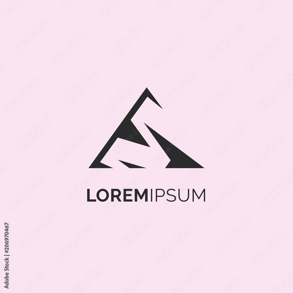 Abstract letter AM. lovely logo design template. Stock Vector | Adobe Stock