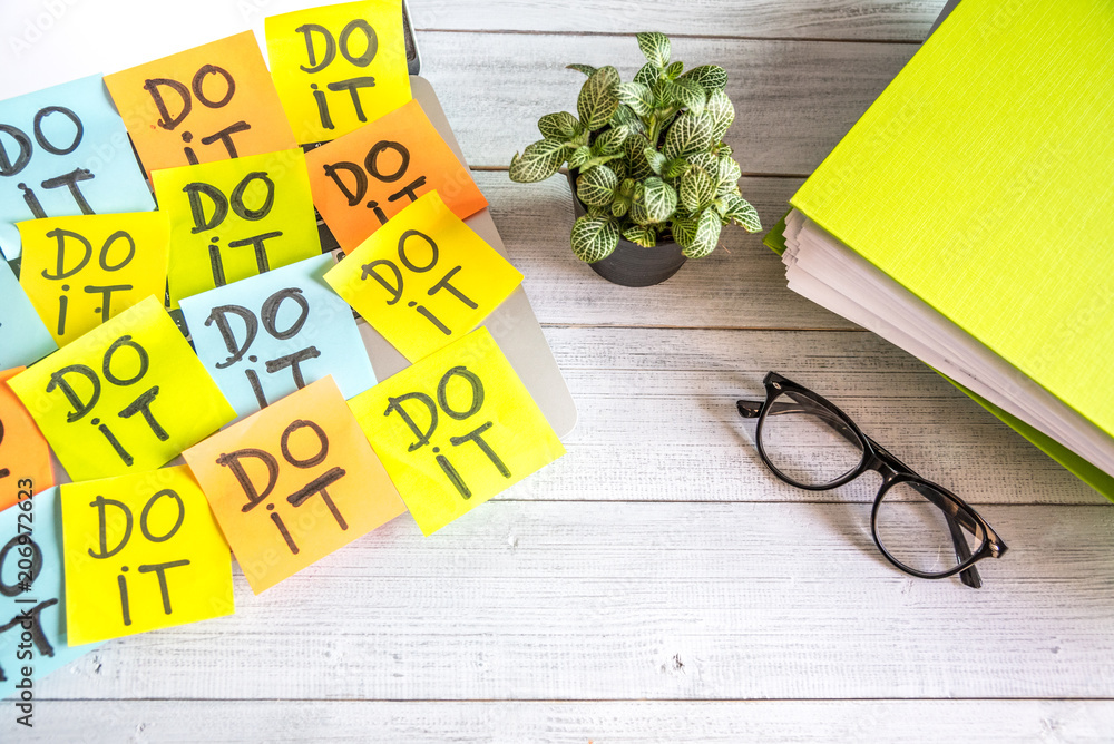 Do It Reminder Handwriting Paper Notes Stick On Computer - Motivation ...