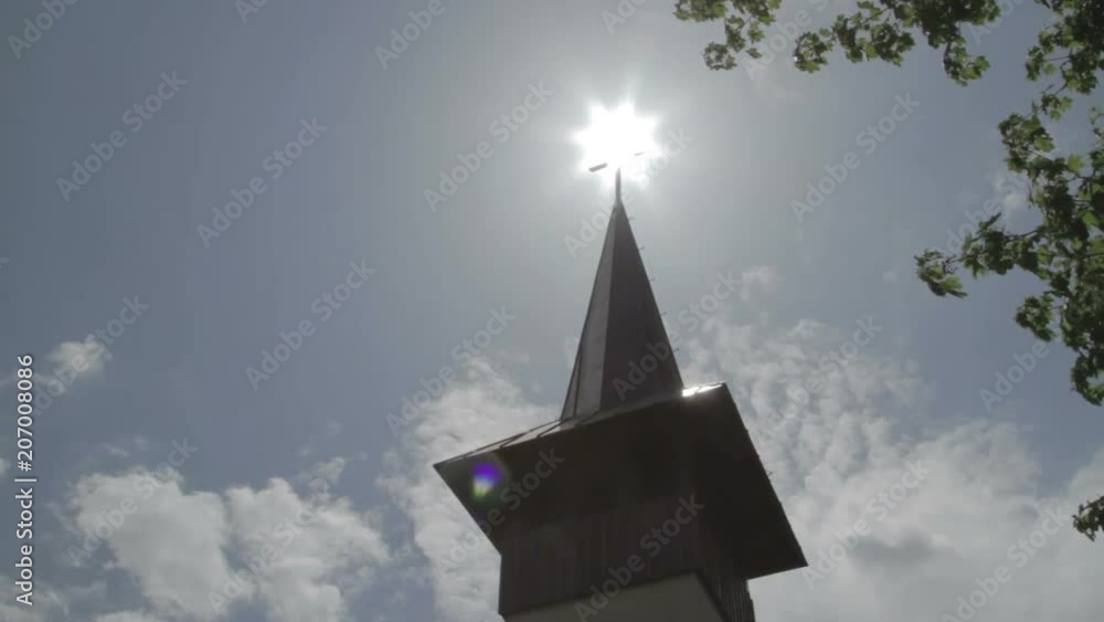 Traditional wooden church from Romania. Shot in Cinestyle color profile ...