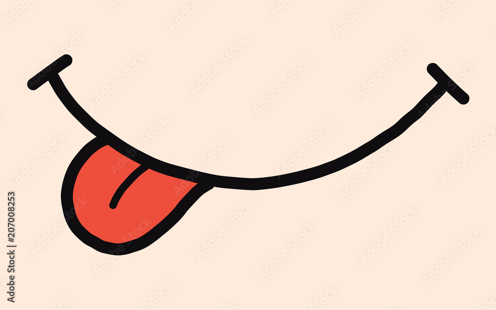 smile / cartoon vector and illustration, hand drawn style, isolated on ...
