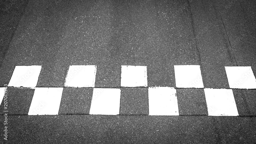 Checkered Line On Track