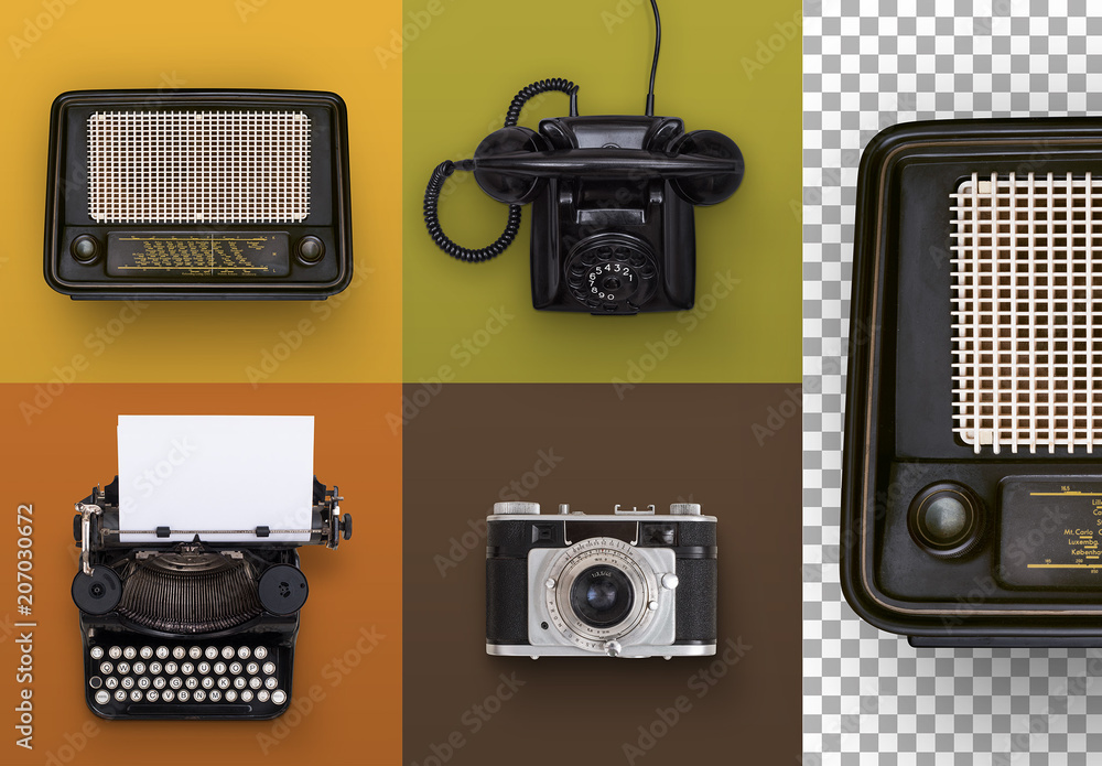50s Vintage Media Set Stock Template | Adobe Stock