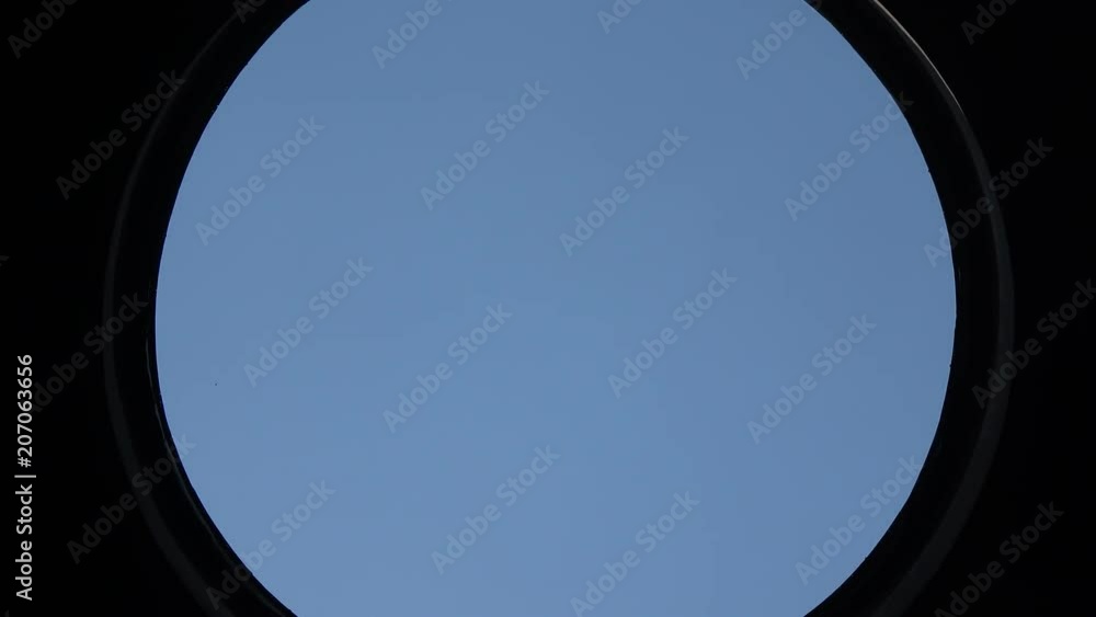 Rome Italy Pantheon dome footage zooming out from oculus first only ...