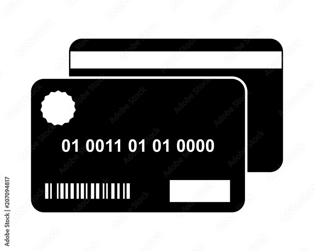 credit card silhouette business company office corporate image vector ...