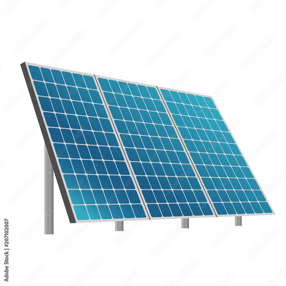 Solar battery eco system vector illustration vector illustration ...