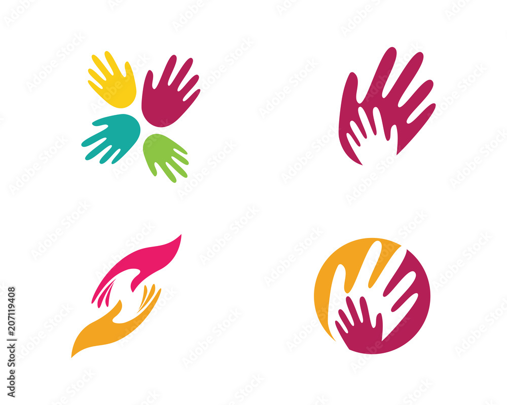 Hand Care Logo Template vector Stock Vector | Adobe Stock