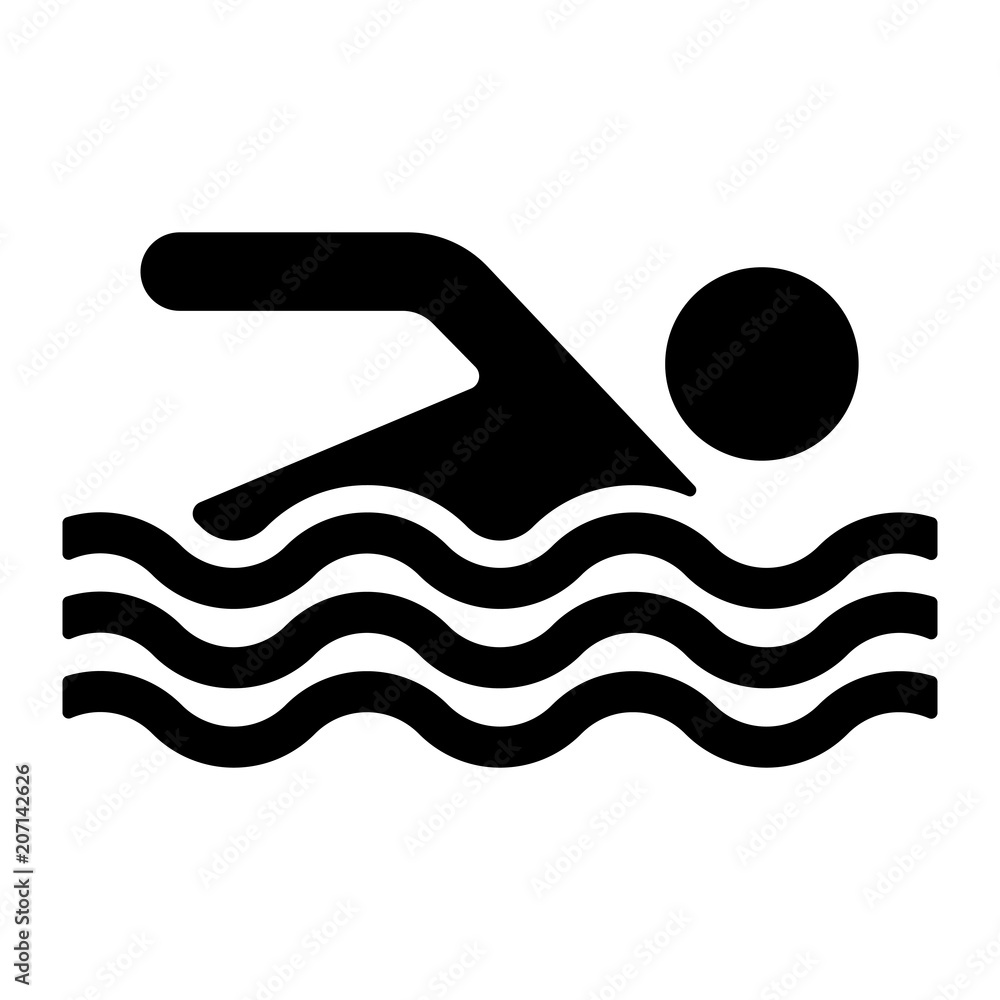 Strand Icon - Baden erlaubt Stock Vector | Adobe Stock