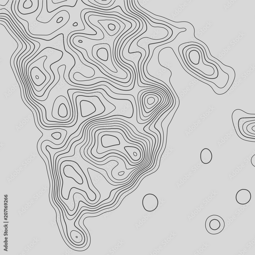 Topographic map. Topographical background. Linear graphics. Vector ...