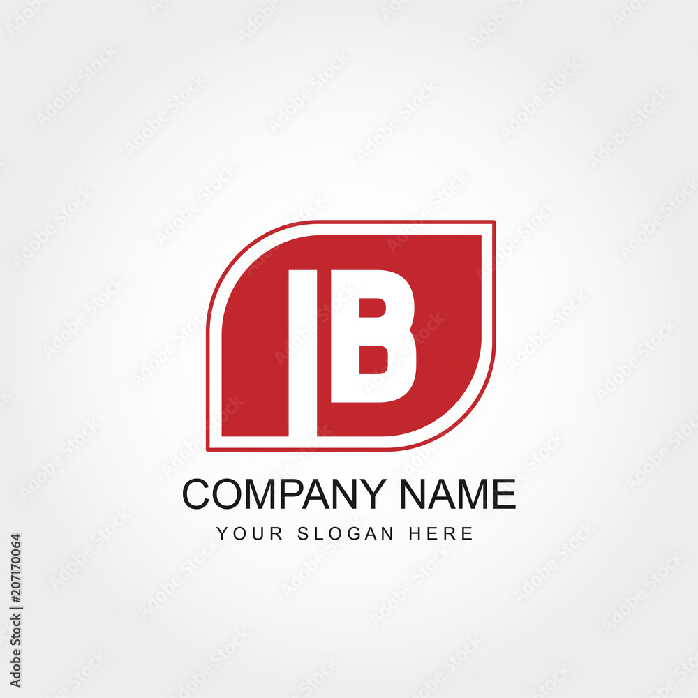 Initial Letter IB Logo Design Vector Stock Vector | Adobe Stock