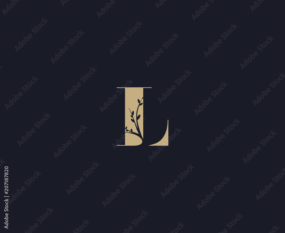letter L logo design template. luxury logo Stock Vector | Adobe Stock