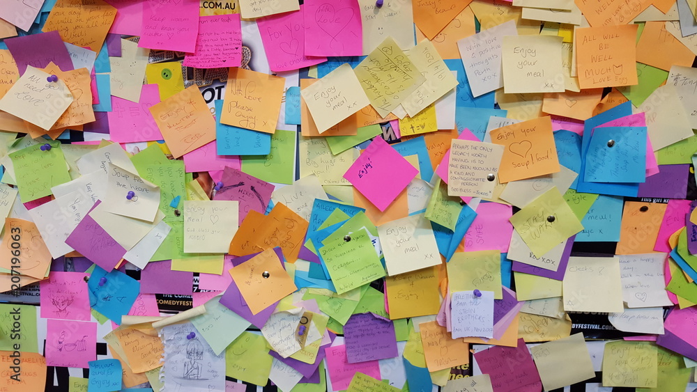 Post Its Bunt Chaos 2 Stock Photo | Adobe Stock