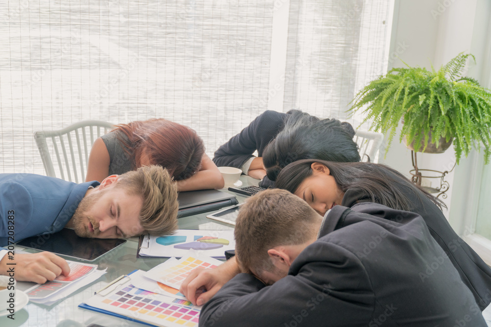 People Tired At Work